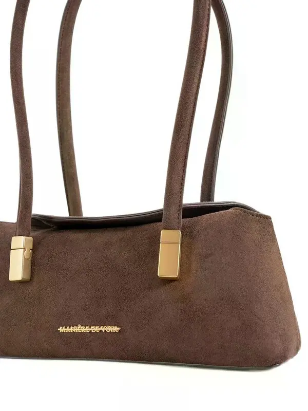 Manière De Voir Annelise In Suede Tote Bag - Brown