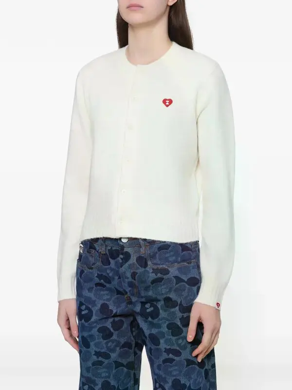 AAPE BY *A BATHING APE Heart-patch Cardigan