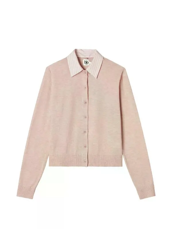 B+AB Contrast-collar Cardigan
