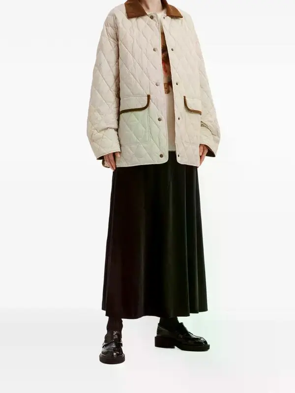 B+AB Quilted Corduroy-collar Jacket