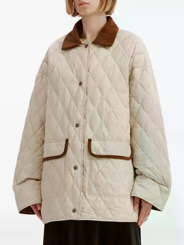 B+AB Quilted Corduroy-collar Jacket