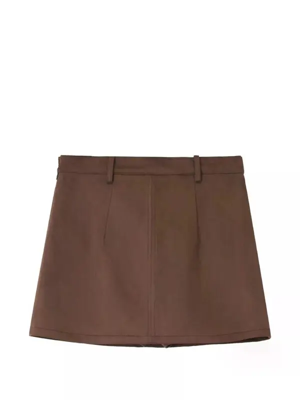 B+AB Wrap-style Panelled Mini Skirt - Brown