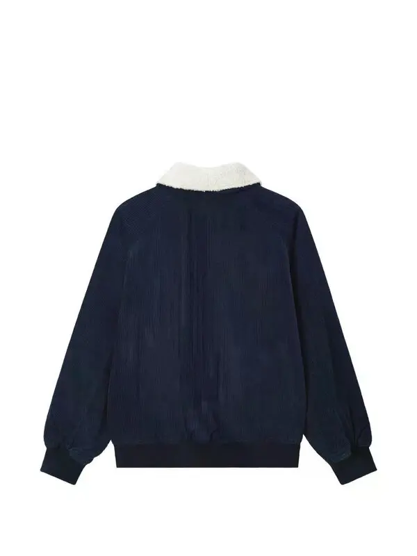 CHOCOOLATE Corduroy-texture Bomber Jacket - Blue