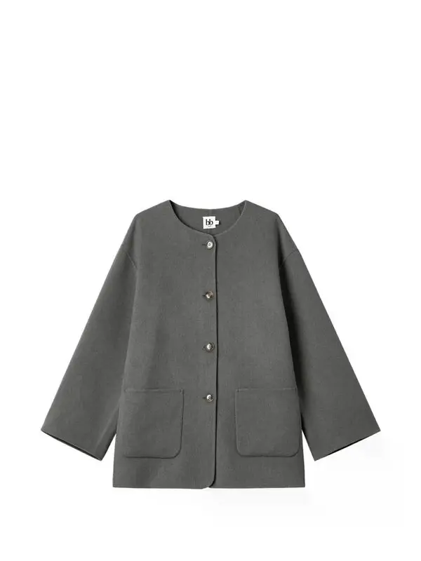 B+AB Scarf-detail Button-up Coat