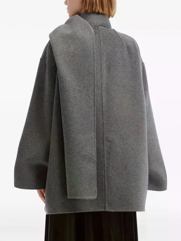 B+AB Scarf-detail Button-up Coat
