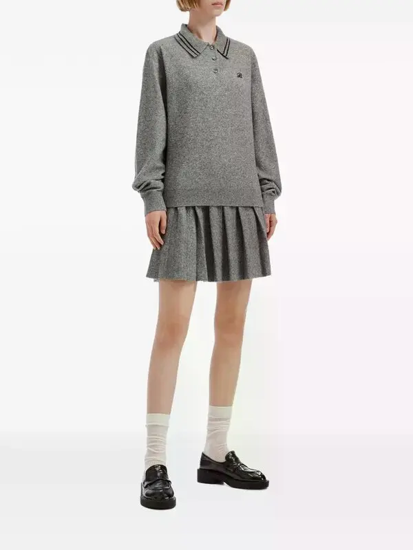B+AB Marl-effect Pleated Mini Skirt Set