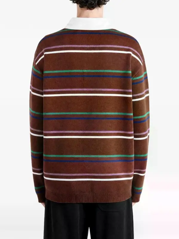 PUMA Striped Long-sleeve Polo Shirt