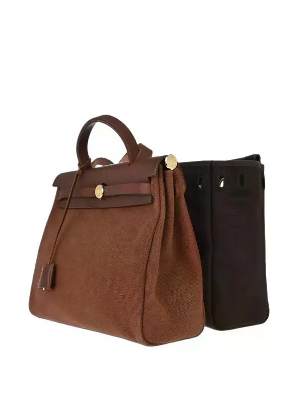 Hermès Pm 2001 Herbag 2 In 1 Tote Bag - Brown