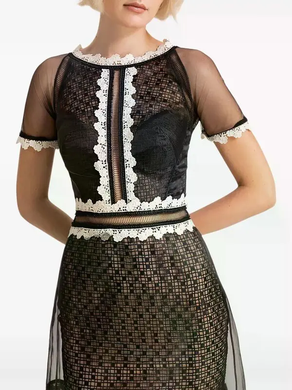 GEMY MAALOUF Lace-trim Maxi Dress