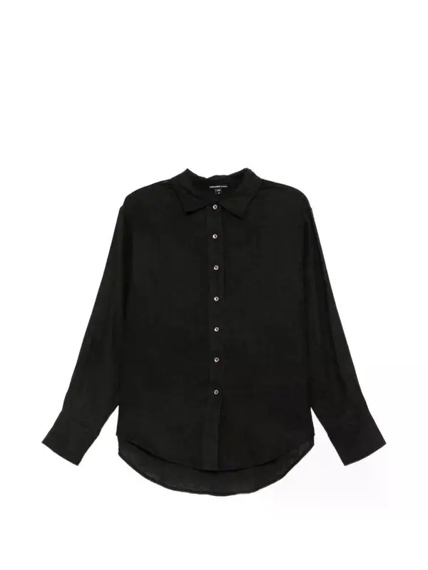 JAMES PERSE Button-up Linen Shirt - Black