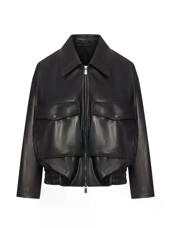 SALVATORE SANTORO Pocket-detail Leather Jacket