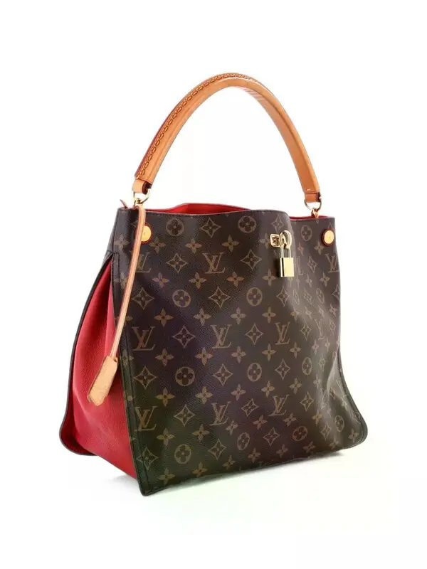 LOUIS VUITTON Gaia Handbag Monogram Canvas And Exotics Hobo Bag