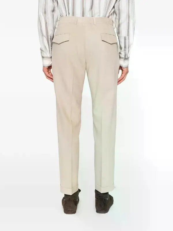 BARBA NAPOLI Roma Drawstring-waist Pleated Trousers - Neutrals