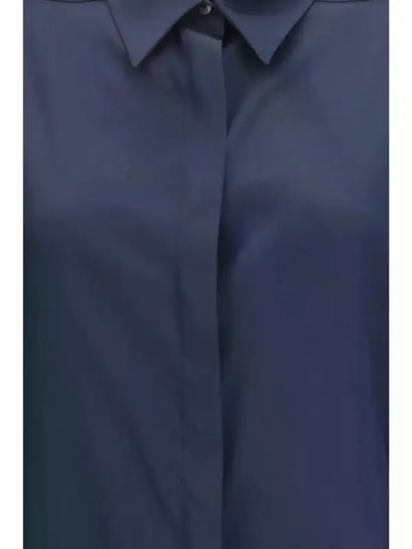 ELLA Concealed-front Pleated Shirt