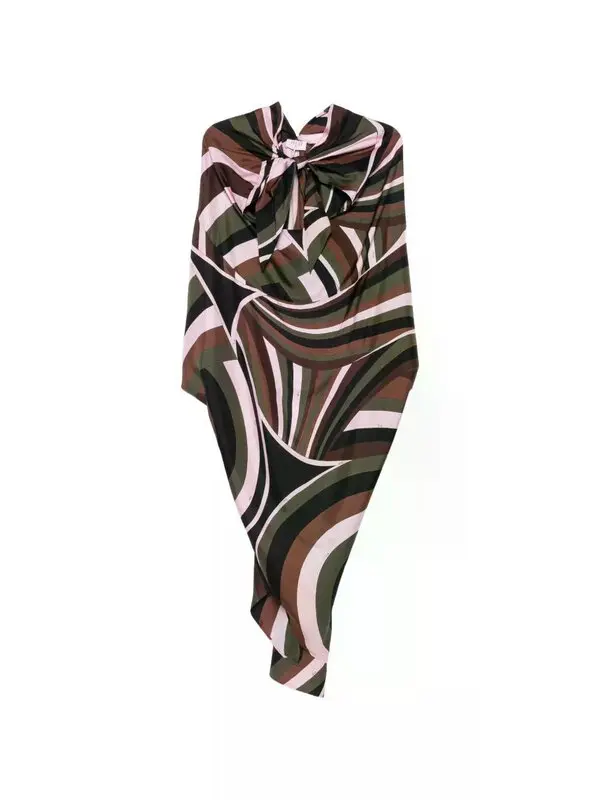 Emilio Pucci Iride-print Asymmetric Midi Dress