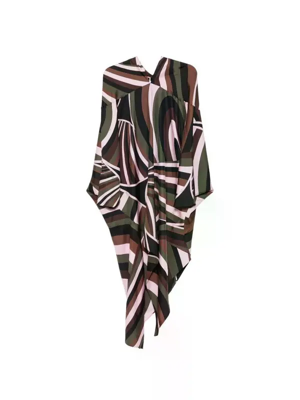 Emilio Pucci Iride-print Asymmetric Midi Dress