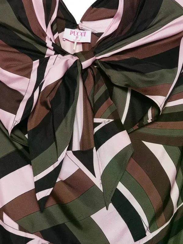 Emilio Pucci Iride-print Asymmetric Midi Dress