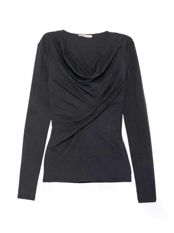 Paloma Wool Junco Ruched Cowl-neck Top - Grey