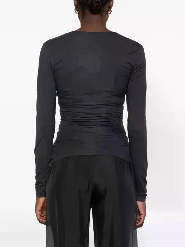 Paloma Wool Junco Ruched Cowl-neck Top - Grey