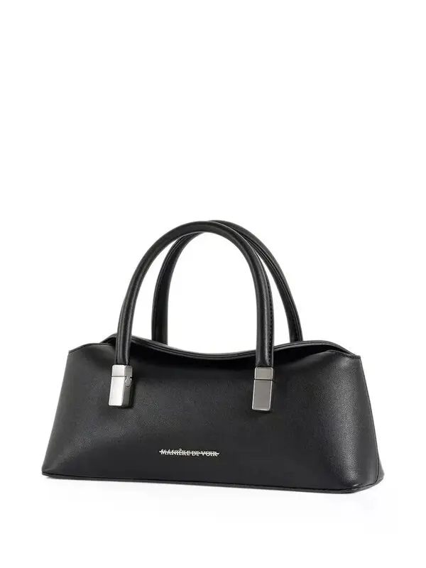 Manière De Voir Annelise In Leather Tote Bag - Black