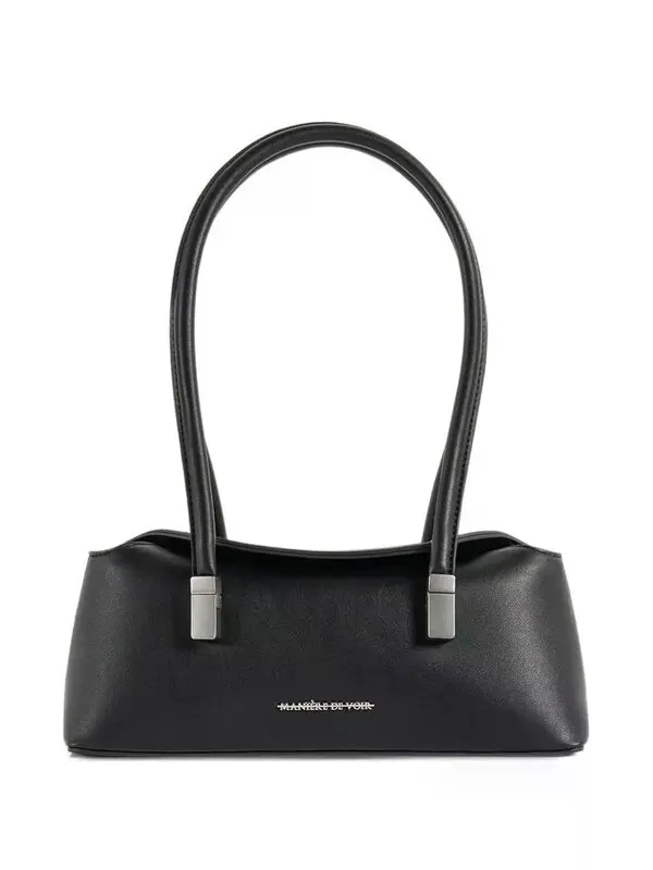 Manière De Voir Annelise In Leather Tote Bag - Black