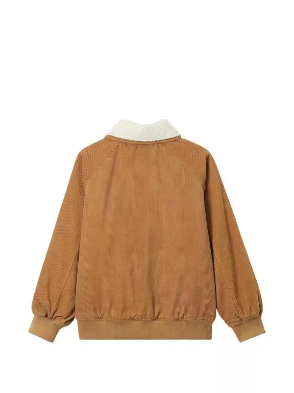 CHOCOOLATE Corduroy-texture Bomber Jacket - Neutrals