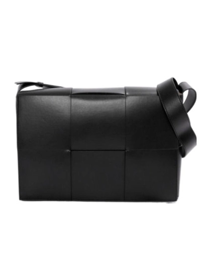 Bottega Veneta Large Intrecciato Crossbody Bag - Black