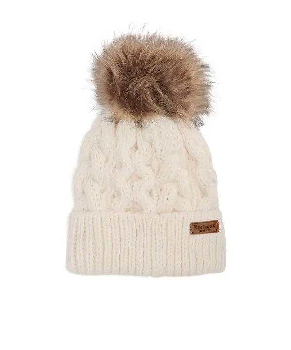 Barbour Cable-knit Scarf And Beanie Hat Set