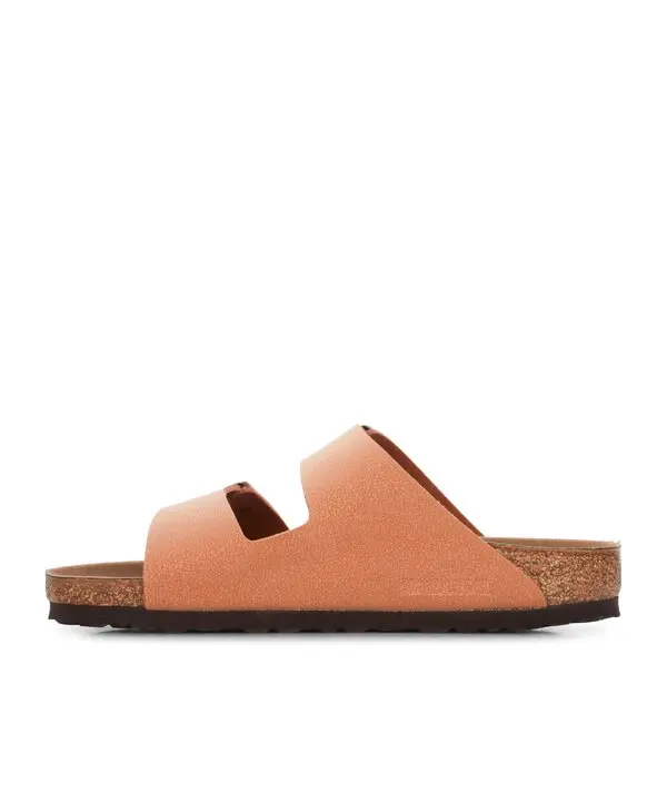 BIRKENSTOCK Orange Two-strap Cork Slide Sandals