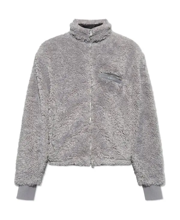 Amiri Logo-print Faux-fur Jacket