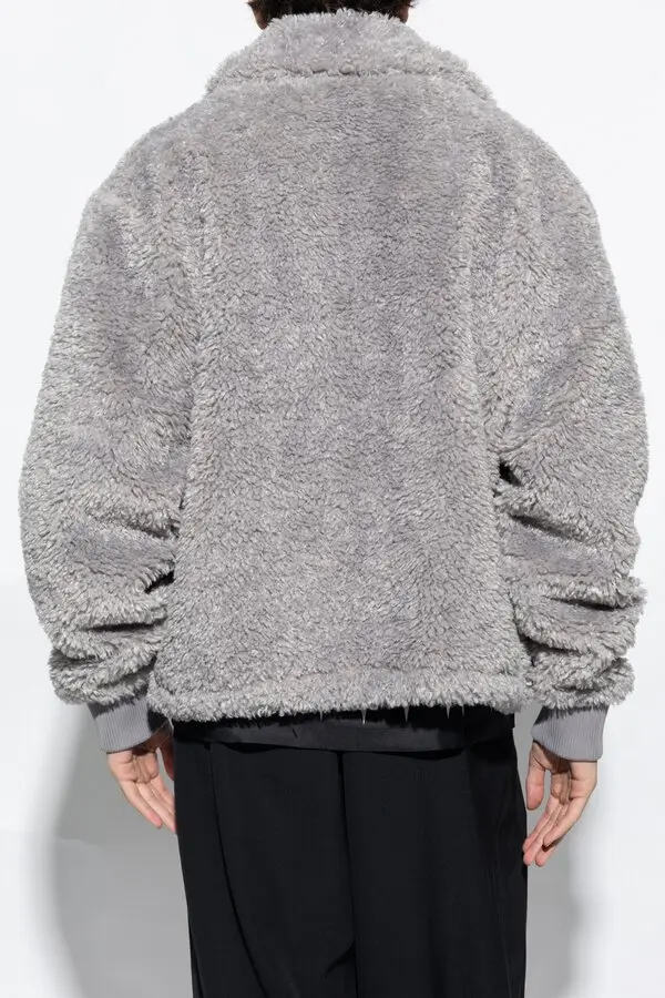 Amiri Logo-print Faux-fur Jacket