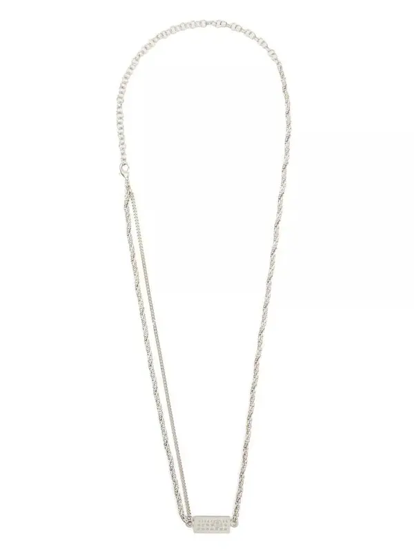 MAISON MARGIELA Logo-detail Necklace - Silver