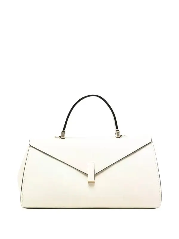 VALEXTRA Iside Leather Tote Bag - Neutrals