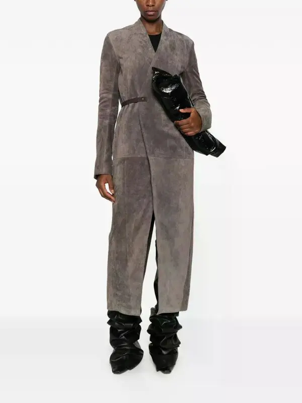 Rick Owens Suede Wrap-style Coat