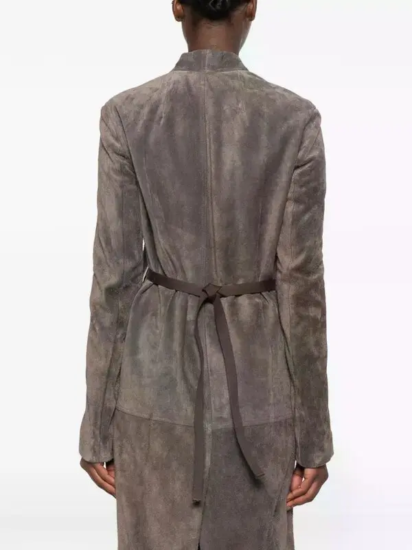 Rick Owens Suede Wrap-style Coat