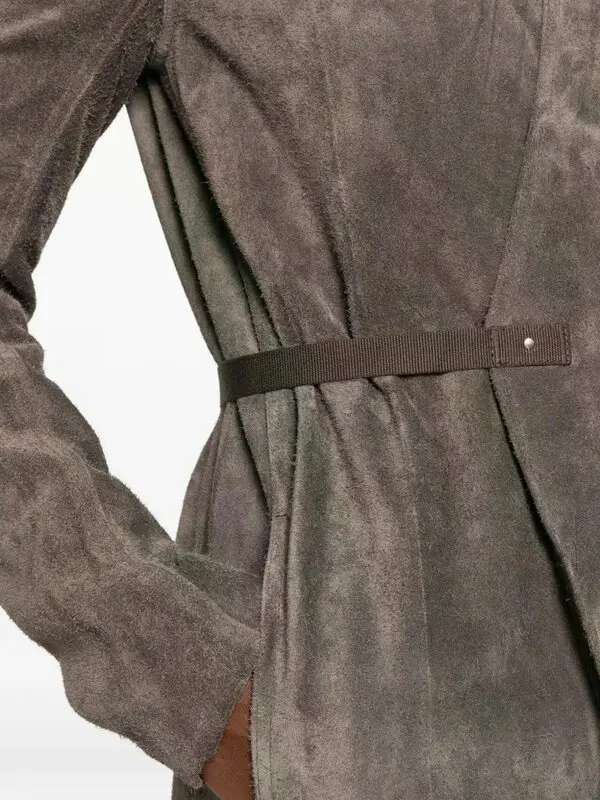 Rick Owens Suede Wrap-style Coat