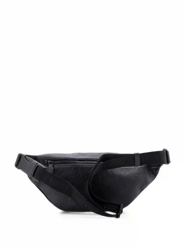 LOUIS VUITTON Discovery Bumbag Monogram Shadow Leather Belt Bag - Black
