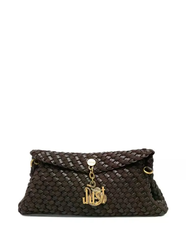 Just Cavalli Woven Logo-charm Shoulder Bag