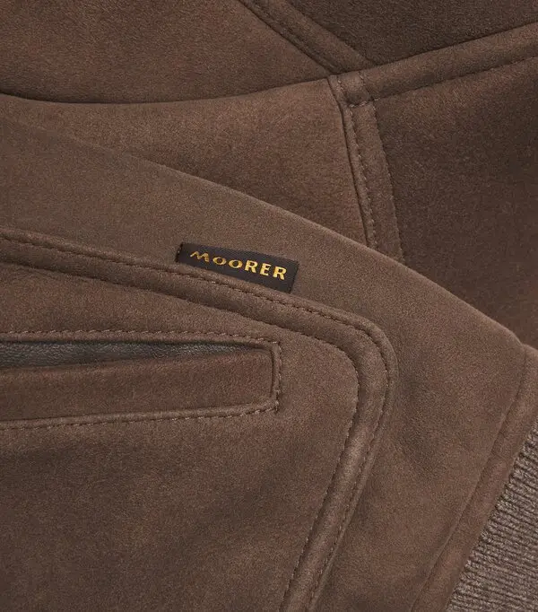 MOORER Shearling Fiano Bomber Jacket