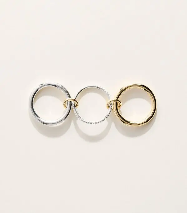 SPINELLI KILCOLLIN Sterling Yellow Gold And Diamond Libra Ring