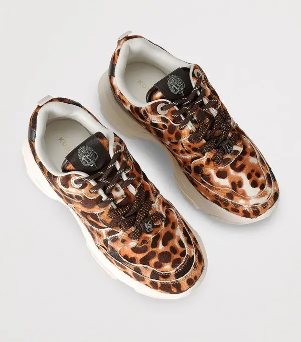 Kurt Geiger Calf Hair Leopard Starlight Runner Sneakers