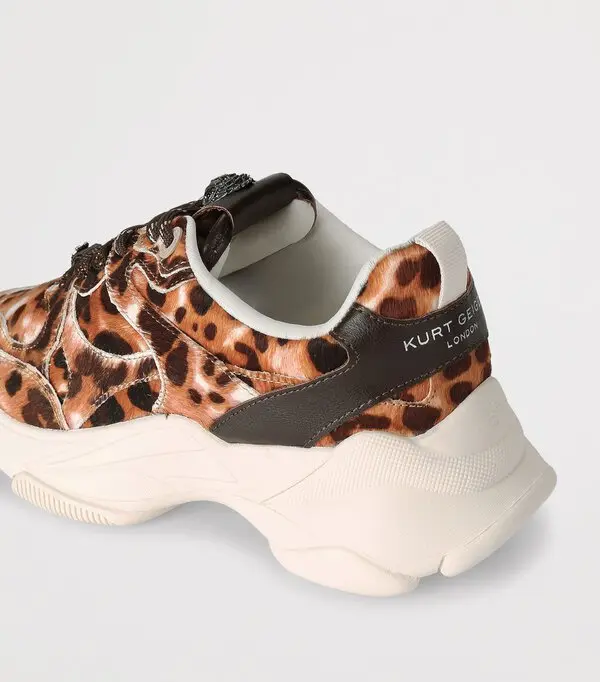 Kurt Geiger Calf Hair Leopard Starlight Runner Sneakers