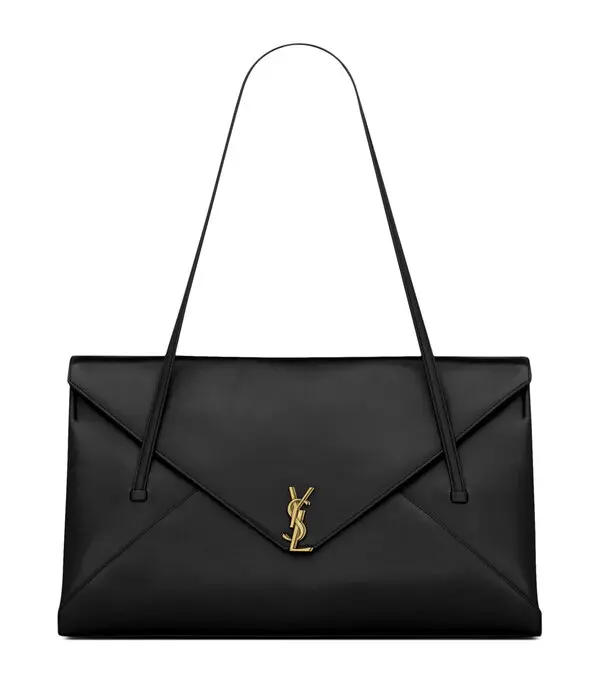 Saint Laurent Large Leather Simone Shoulder Bag - Black