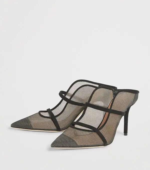 MALONE SOULIERS Embellished Mesh Maureen Arc Heeled Mules 85
