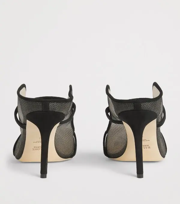 MALONE SOULIERS Embellished Mesh Maureen Arc Heeled Mules 85