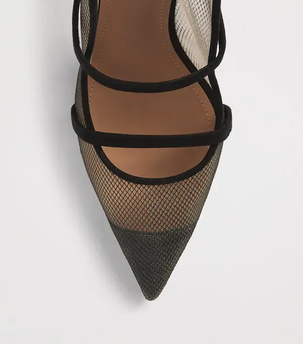 MALONE SOULIERS Embellished Mesh Maureen Arc Heeled Mules 85