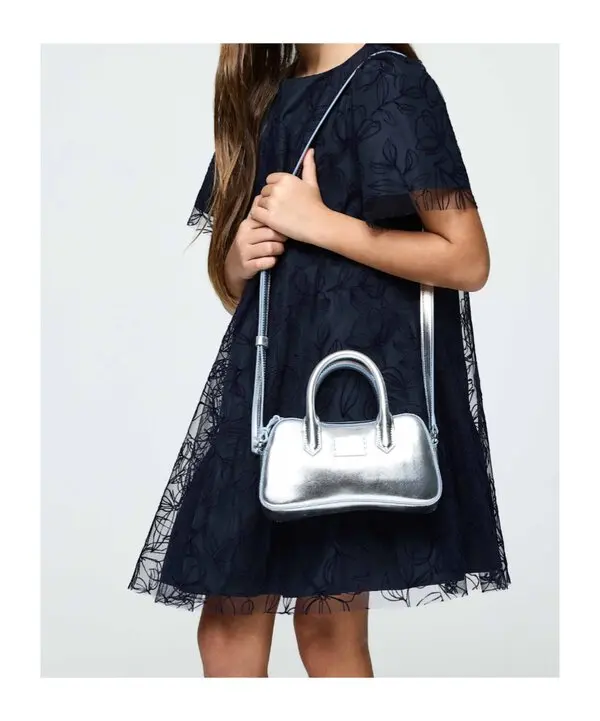 Emporio Armani Shiny Handbag With A Tartan Effect And A Detachable Strap