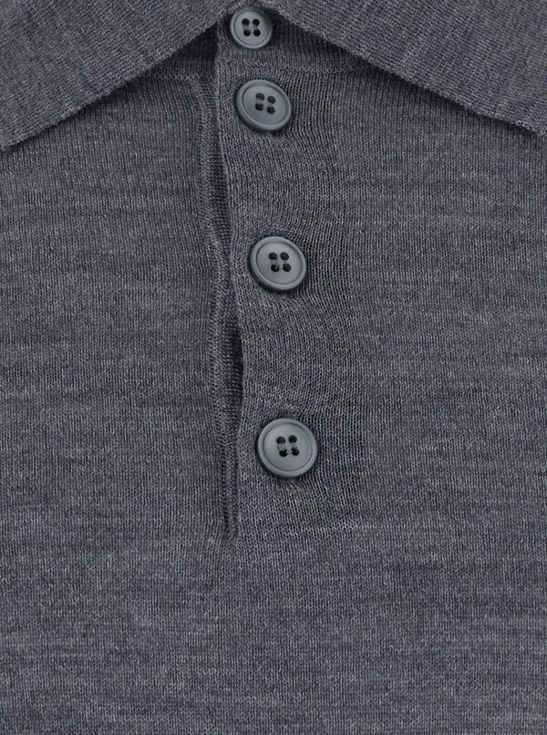 Emporio Armani Polo Collar Knitted Sweater