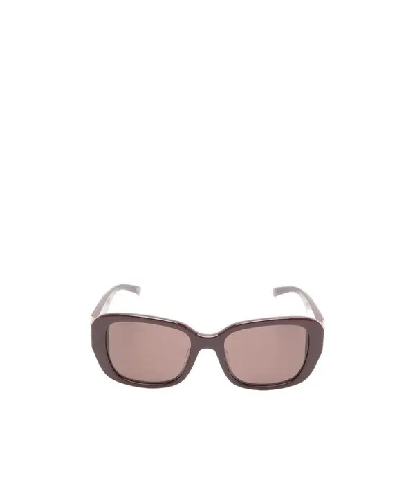 Balenciaga Bb Logo Rectangle-frame Sunglasses - Deep Fuchsia