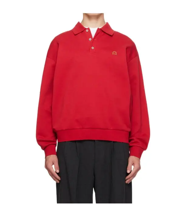 DUNST Long-sleeve Polo Shirt - Red